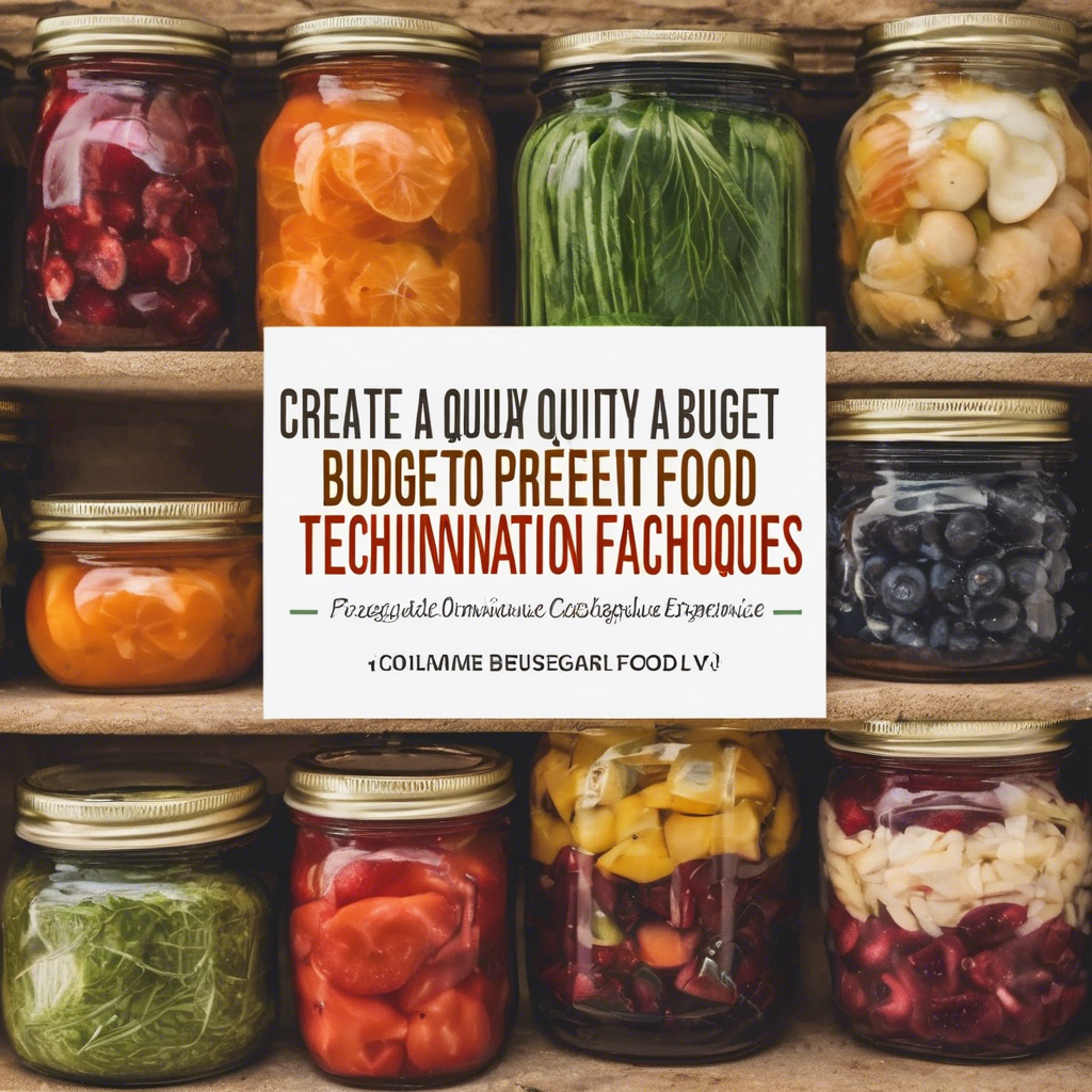 Quick Guide to Budget-Friendly Food Preservation Techniques - Self ...